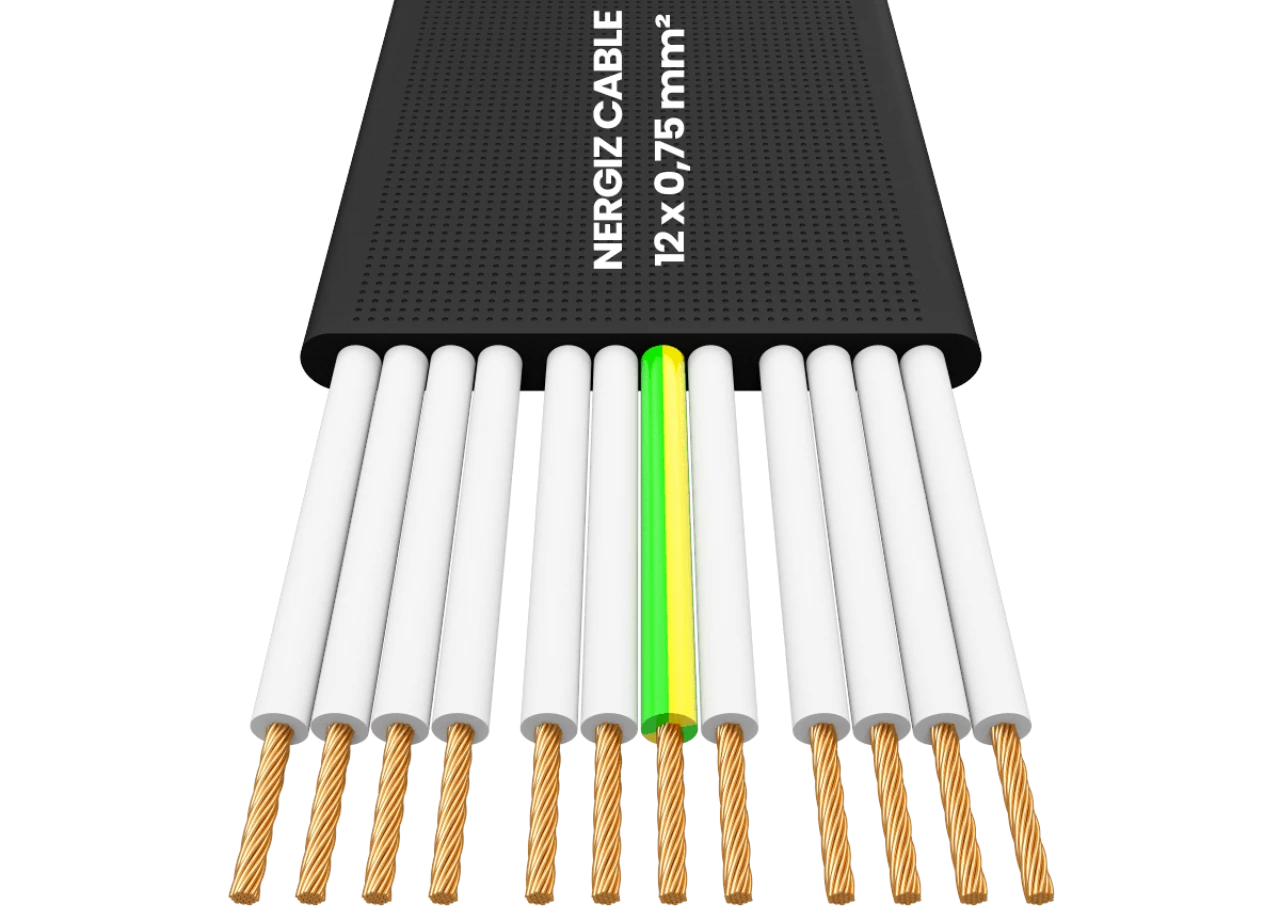 H05VVH6-F 12x1 mm2 Flat Flexible Cable | E-elevatorshop