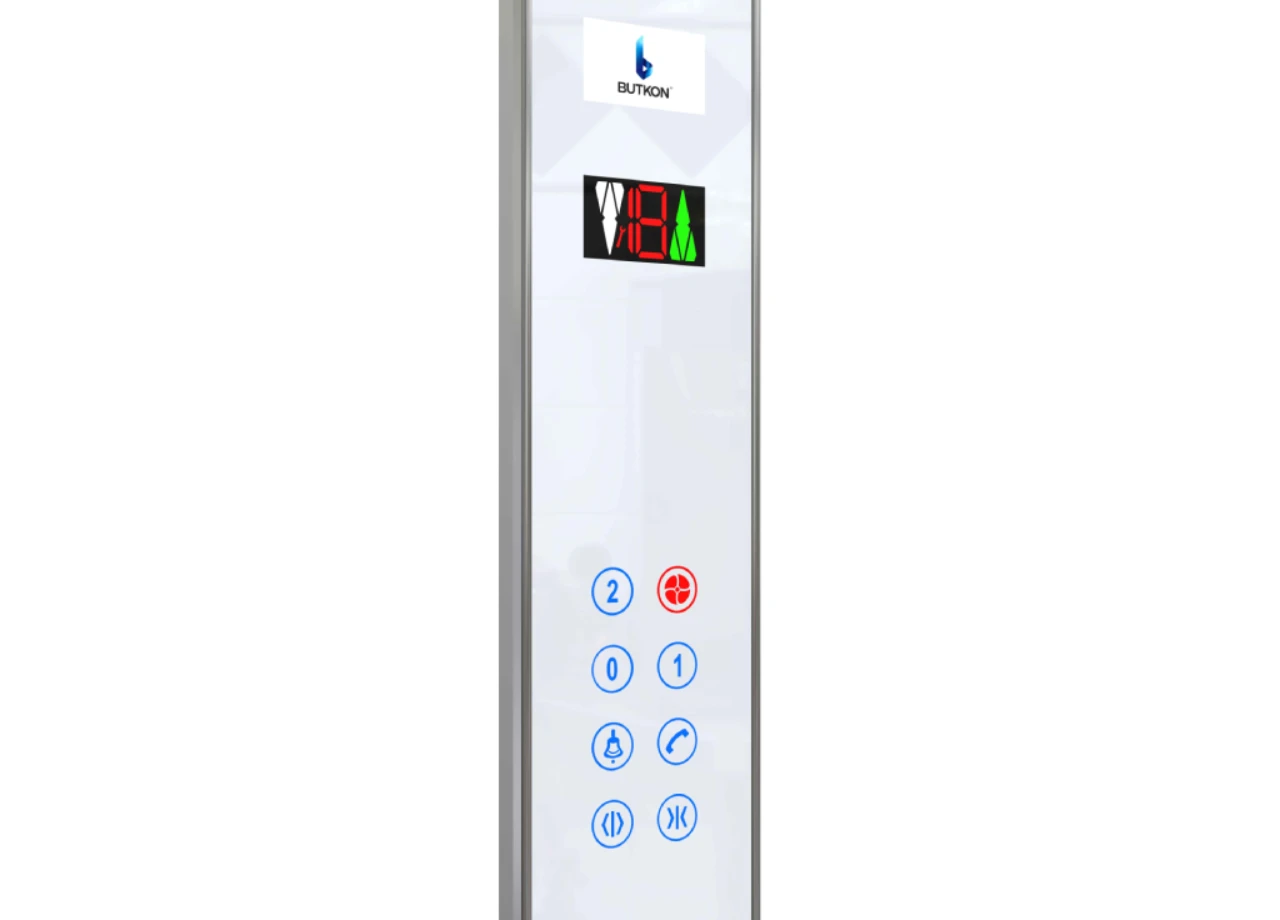 Touch Half Height White Glass COP | E-elevatorshop